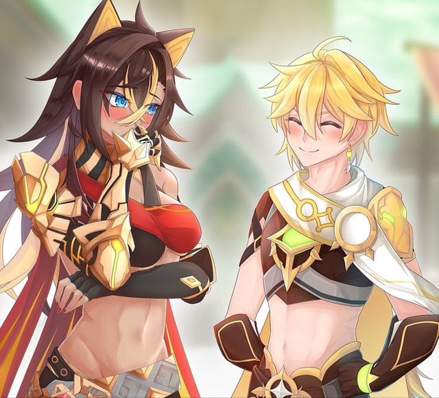 Aether Dehya y Candace Genshin Impact | HoYoLAB