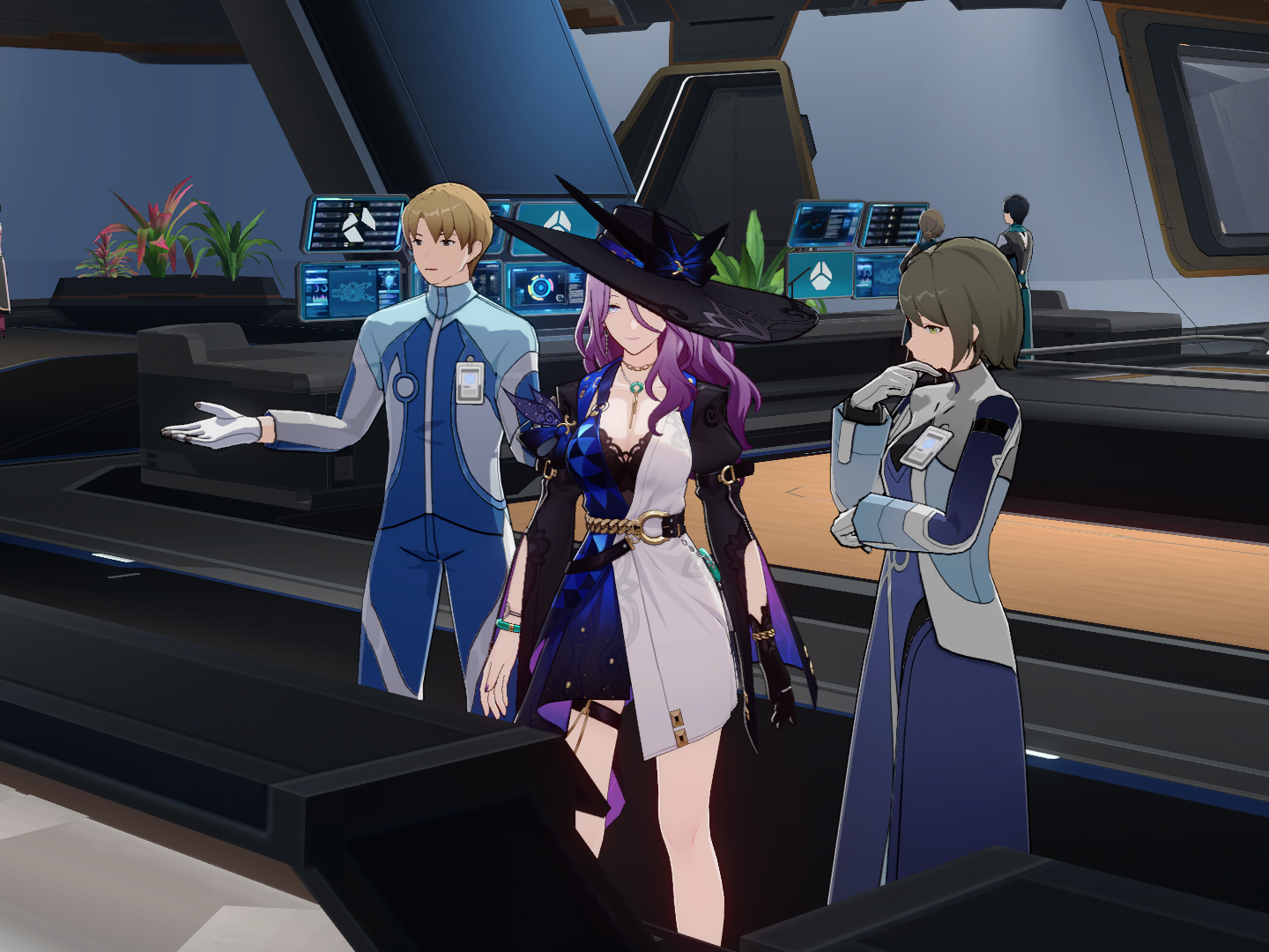 Jade (Day 14) ถ่ายรูป เซลฟี่ กับ NPC Herta Space Station Honkai: Star ...