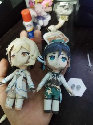 Venti and Lumine papercraft!! Genshin Impact | HoYoLAB