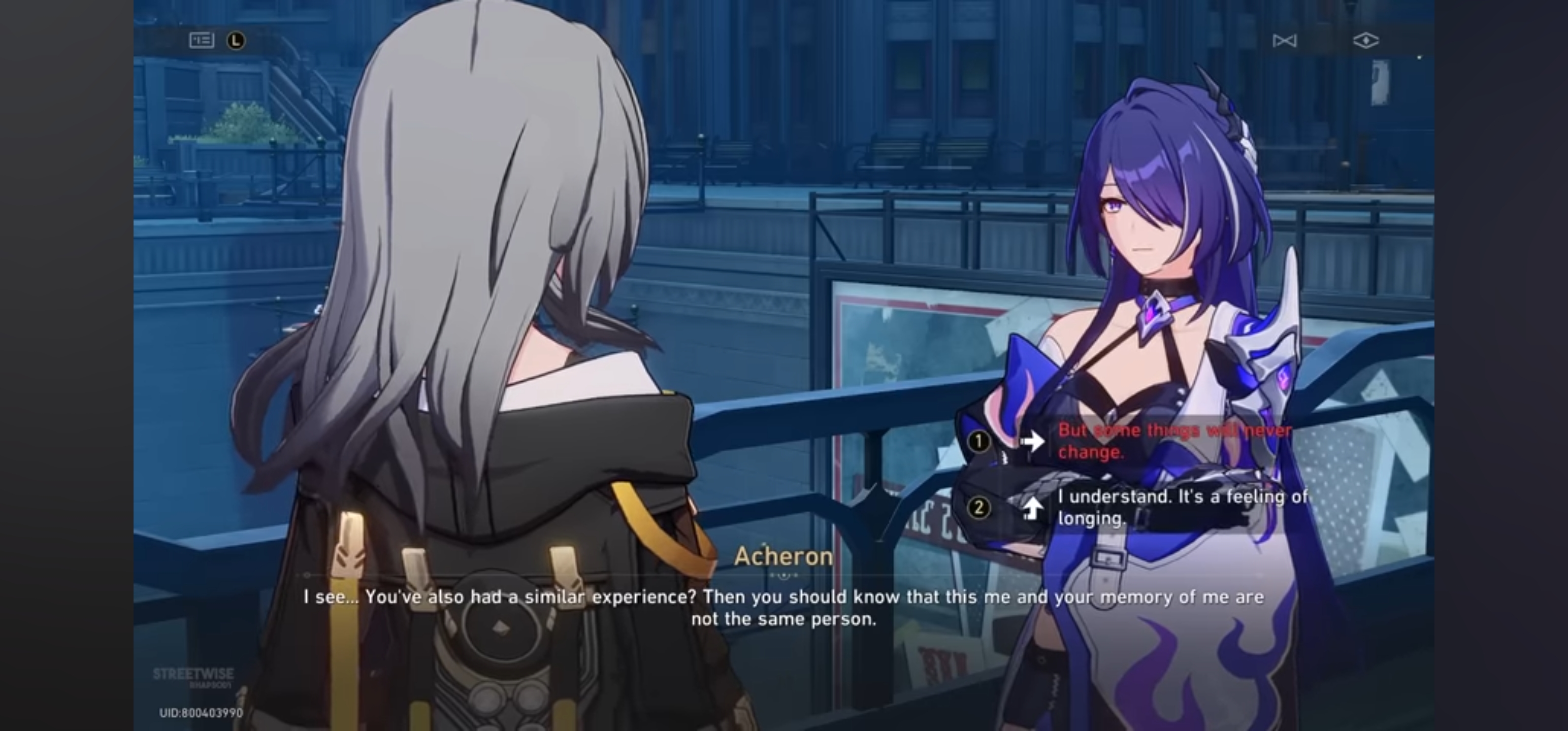 Acheron Missable Dialogue Honkai: Star Rail | HoYoLAB
