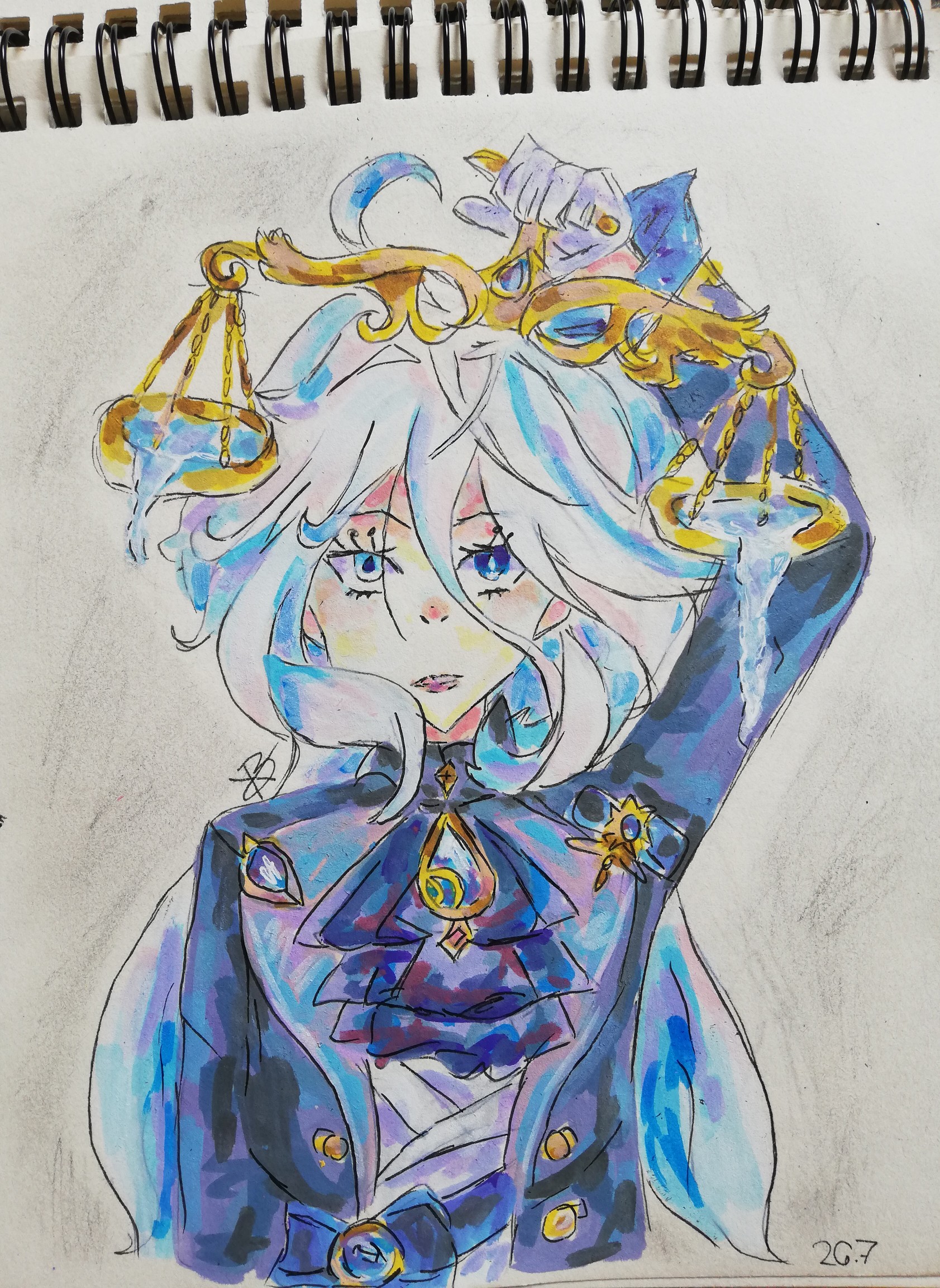 Furina drawing for @HANASA_AKAM Genshin Impact | HoYoLAB