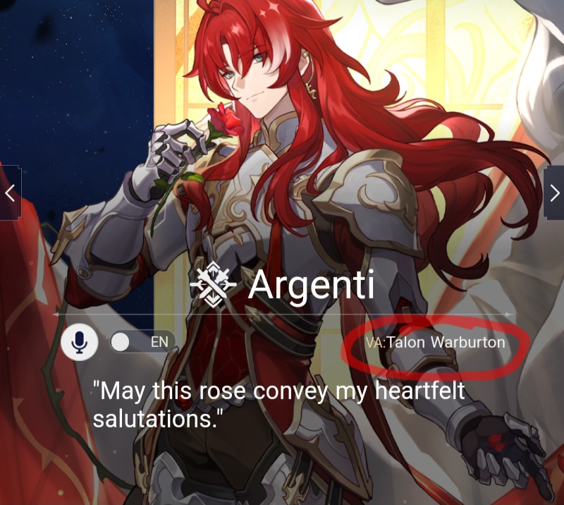 Apparently Argenti's/Tails VA got replaced.. Honkai: Star Rail | HoYoLAB
