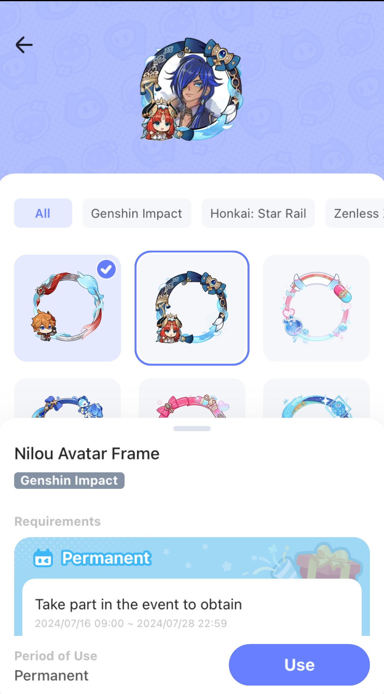 Character Frame | Frame Collection #127-128 Genshin Impact | HoYoLAB