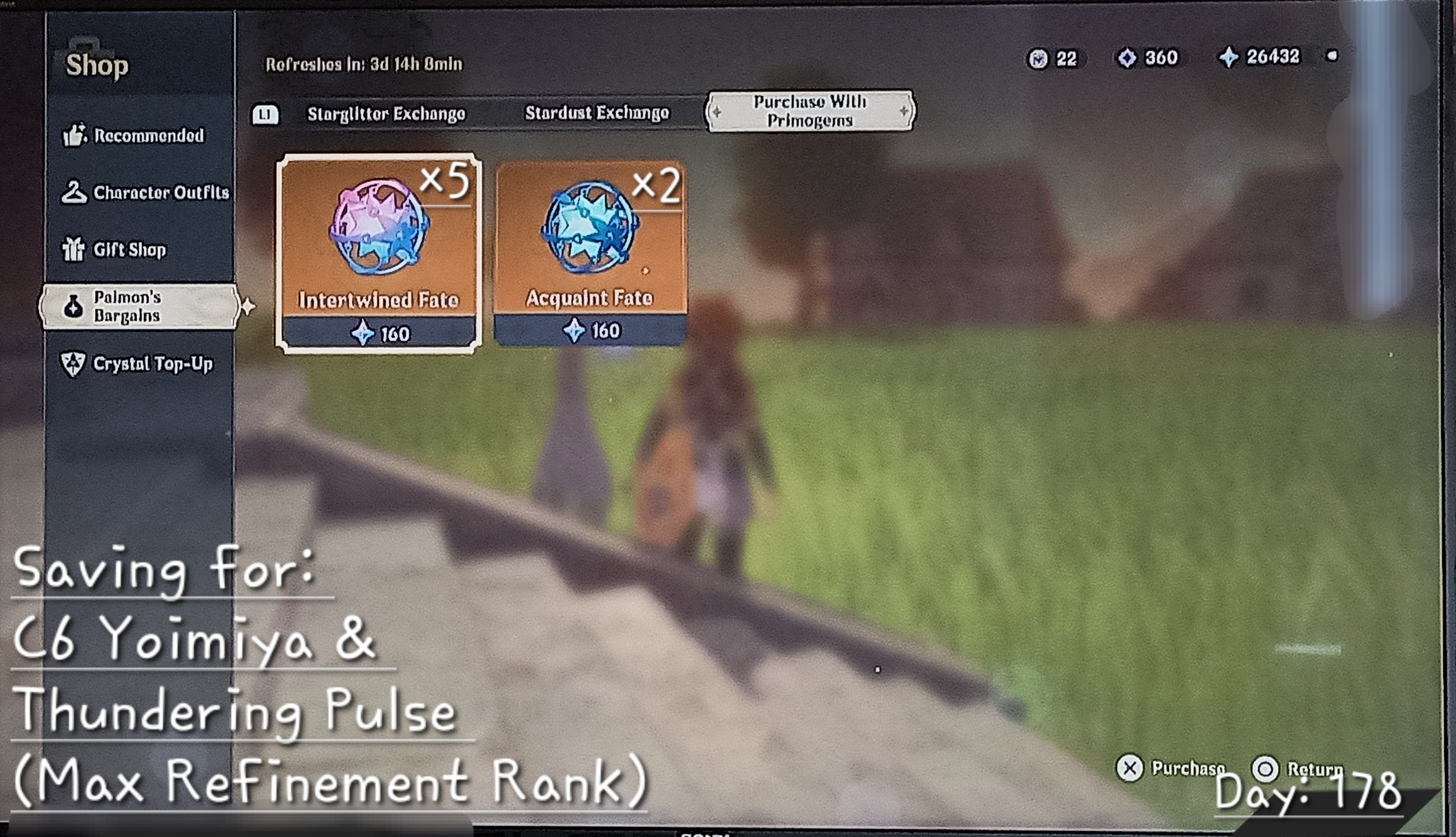 Saving for C6 Yoimiya & Thundering Pulse (Max Refinement Rank) Day: 178 & 179 Genshin Impact ...