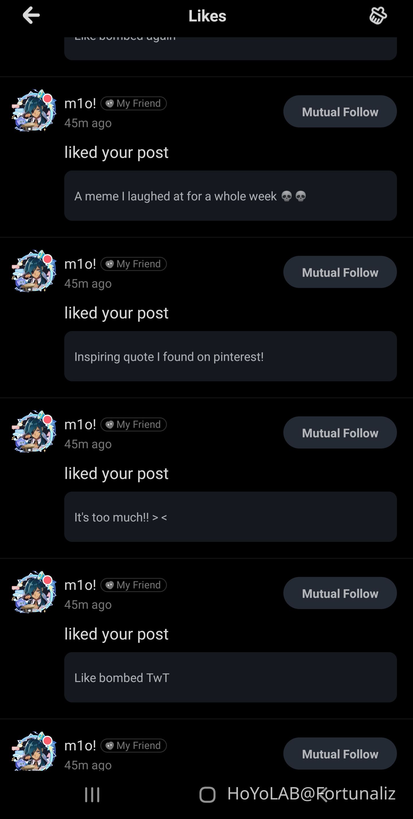 Shoutout Hoyolab