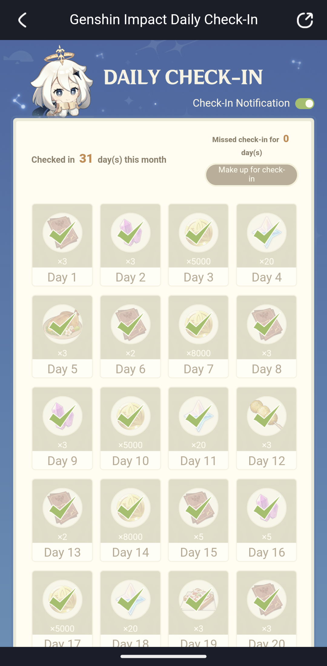 HOYOLAB DAILY CHECK IN Genshin Impact | HoYoLAB