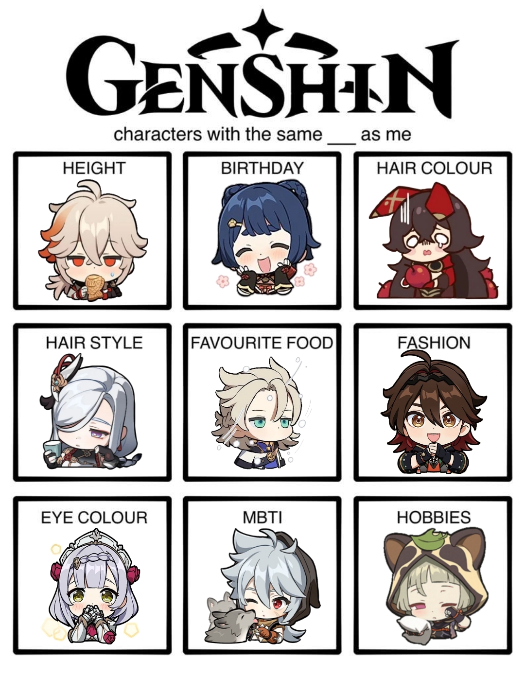 silly template thing Genshin Impact | HoYoLAB