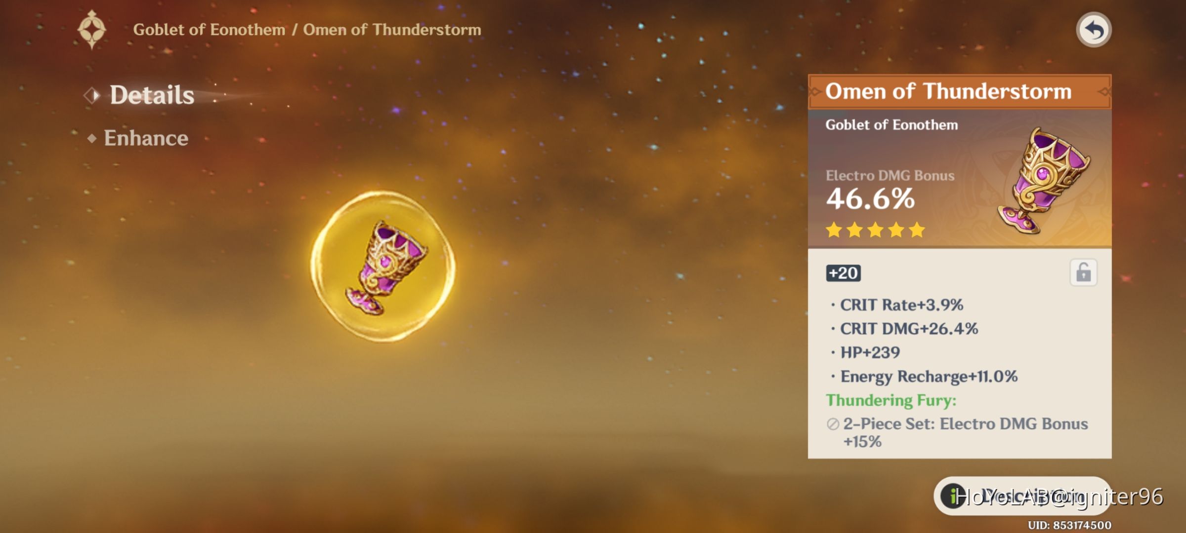 Electro luck with crit damage stats 💪 Genshin Impact | HoYoLAB