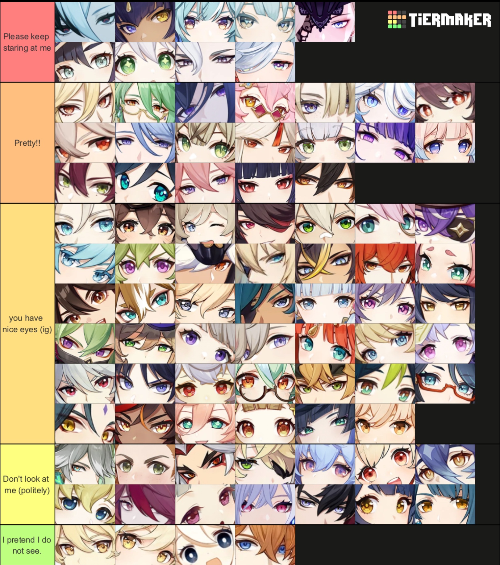 Genshin eye tier list Genshin Impact | HoYoLAB