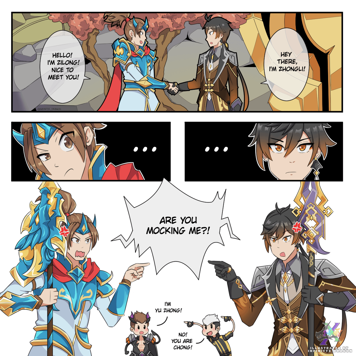 zilong and zhongli meet Genshin Impact | HoYoLAB