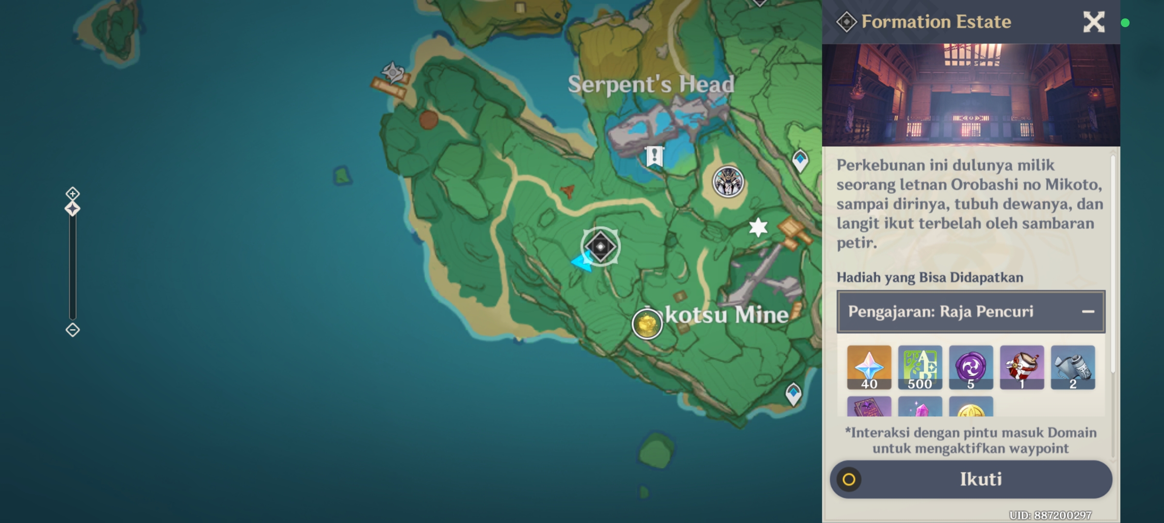 akhirnya domain ini kebuka juga, ngerjain quest cuma biar hujannya ...