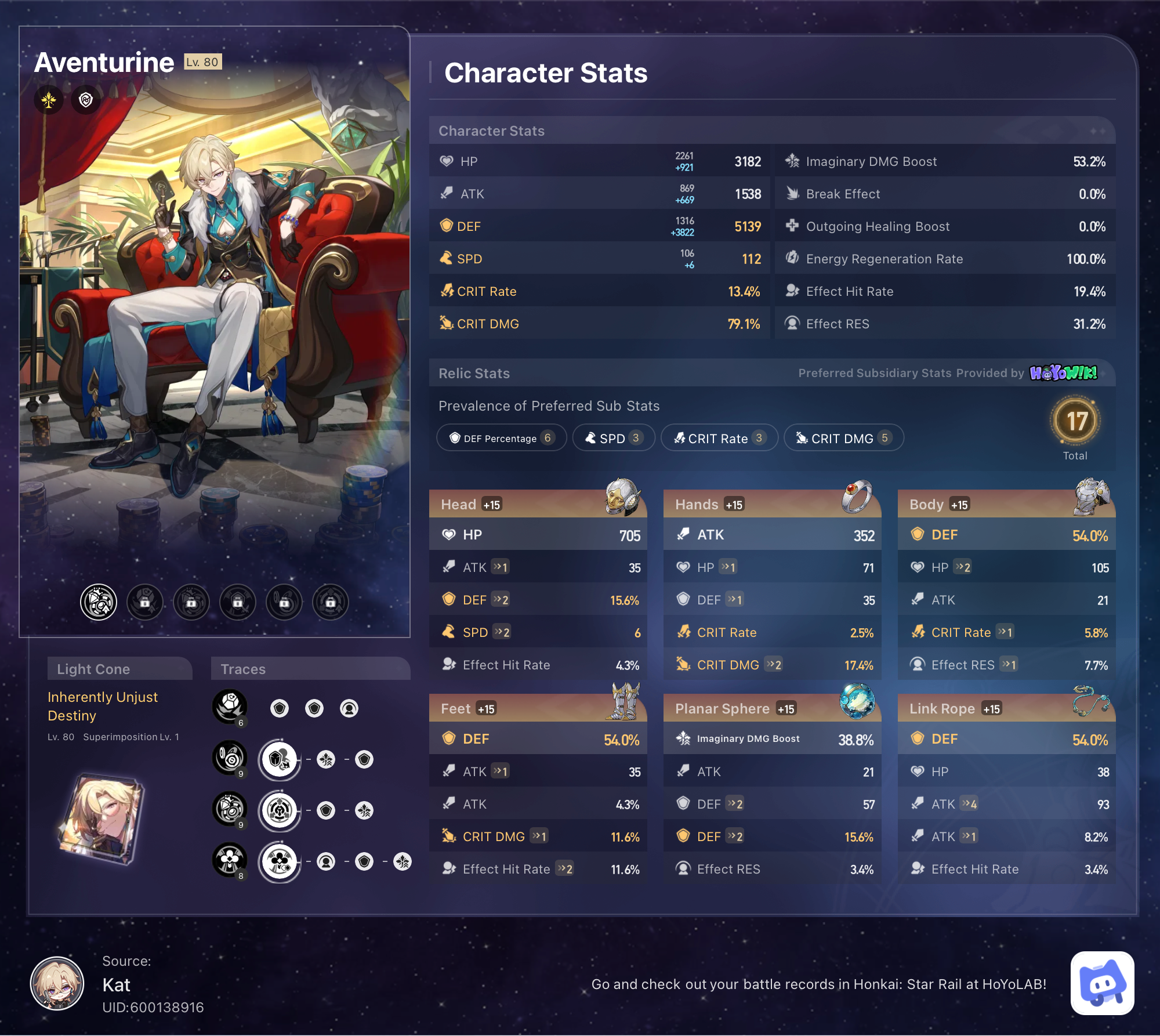 What is your Aventurine build? Honkai: Star Rail | HoYoLAB