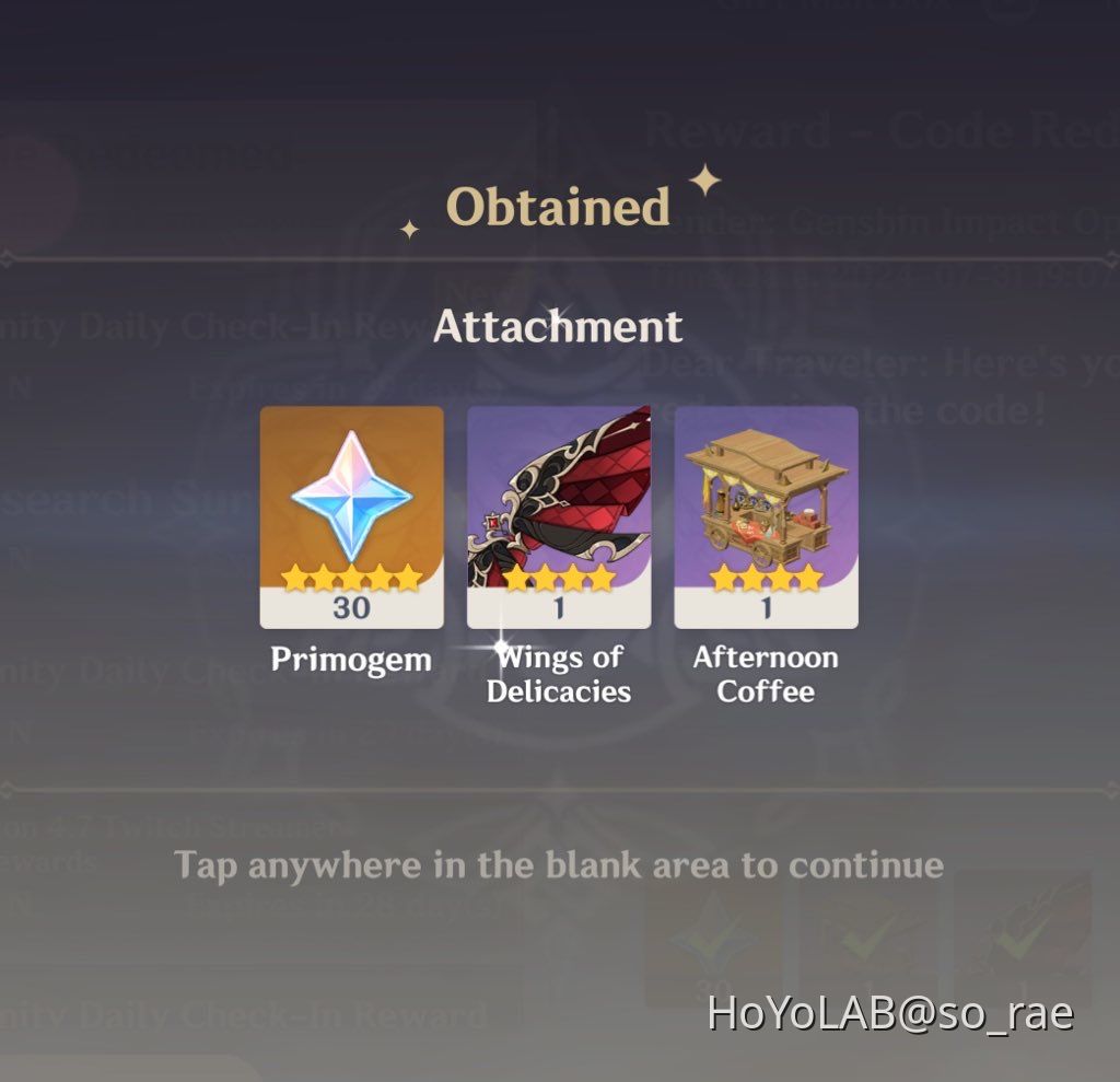 Genshin Korea MGC Coffee collab wings and furniture Genshin Impact ...