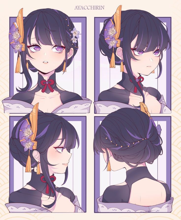 raiden Hair style Genshin Impact | HoYoLAB