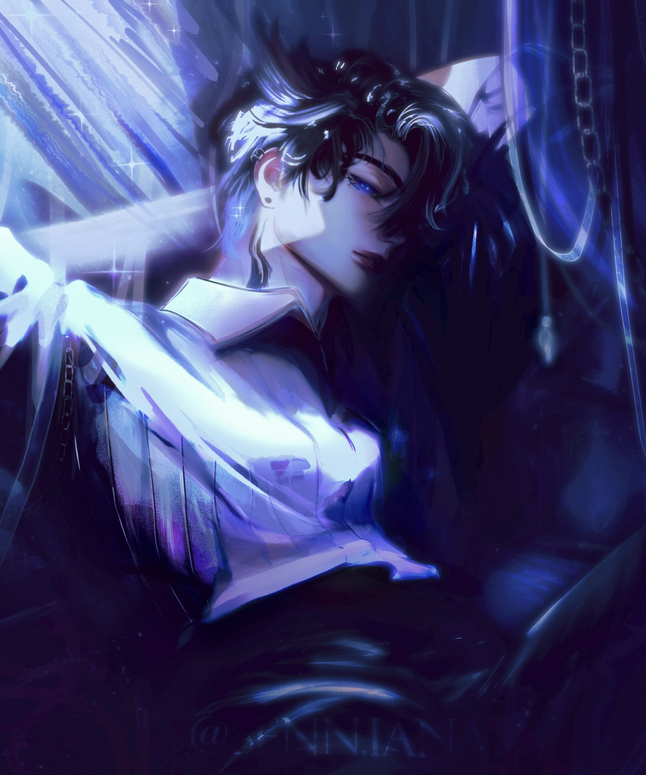 Wriothesley - Snowfall Redraw (Animated Ver. in comments) Genshin ...