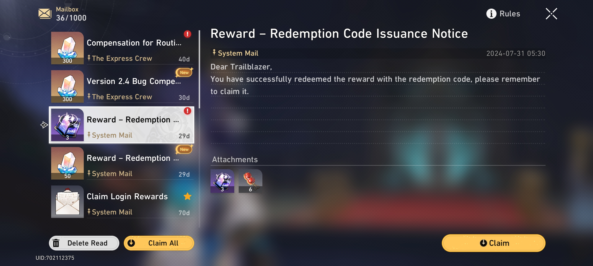 V2.4 (Part 1) – All Redemption Codes (5 in total, updated with a new ...