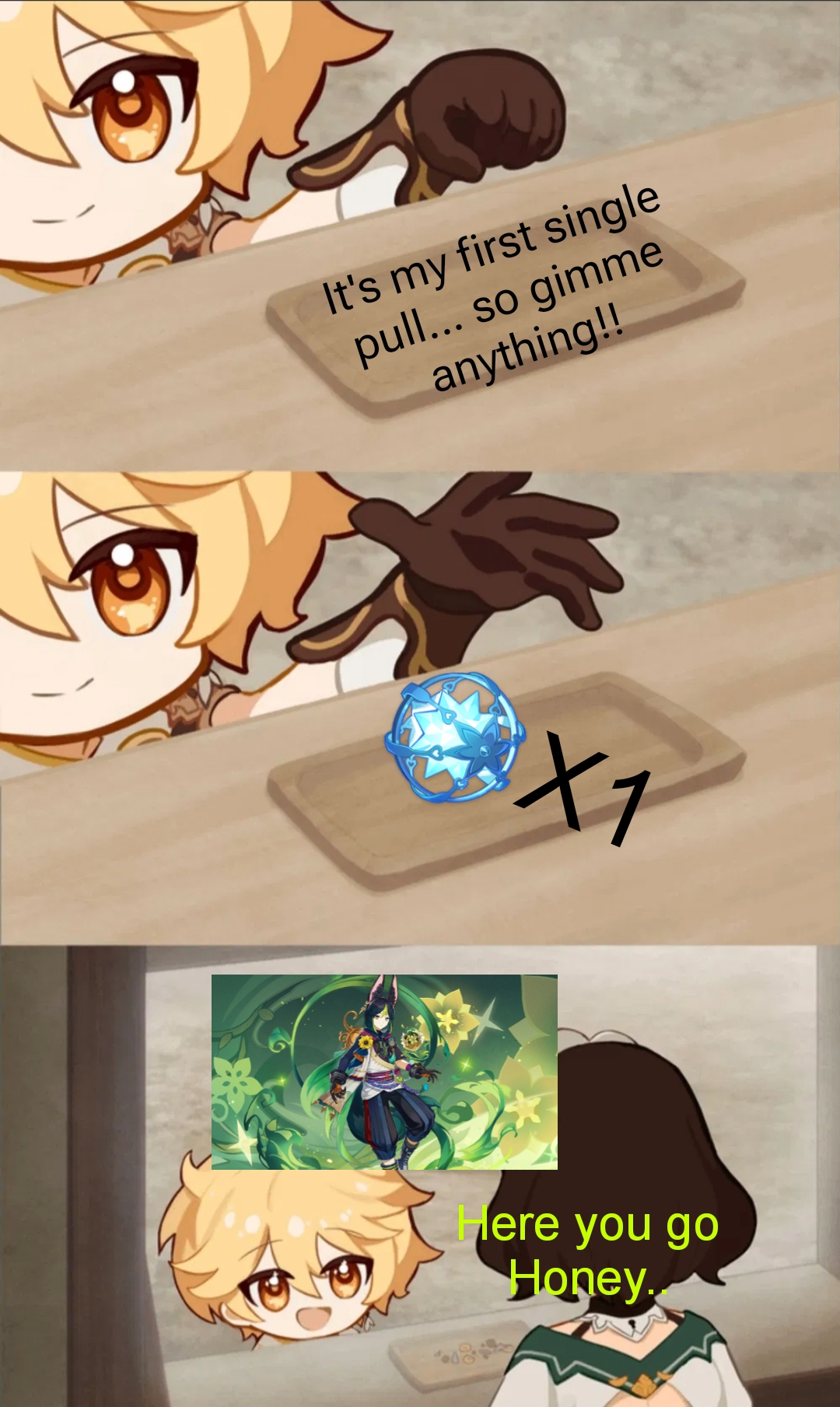 Got Tignari at my very first pull LMAO Genshin Impact | HoYoLAB