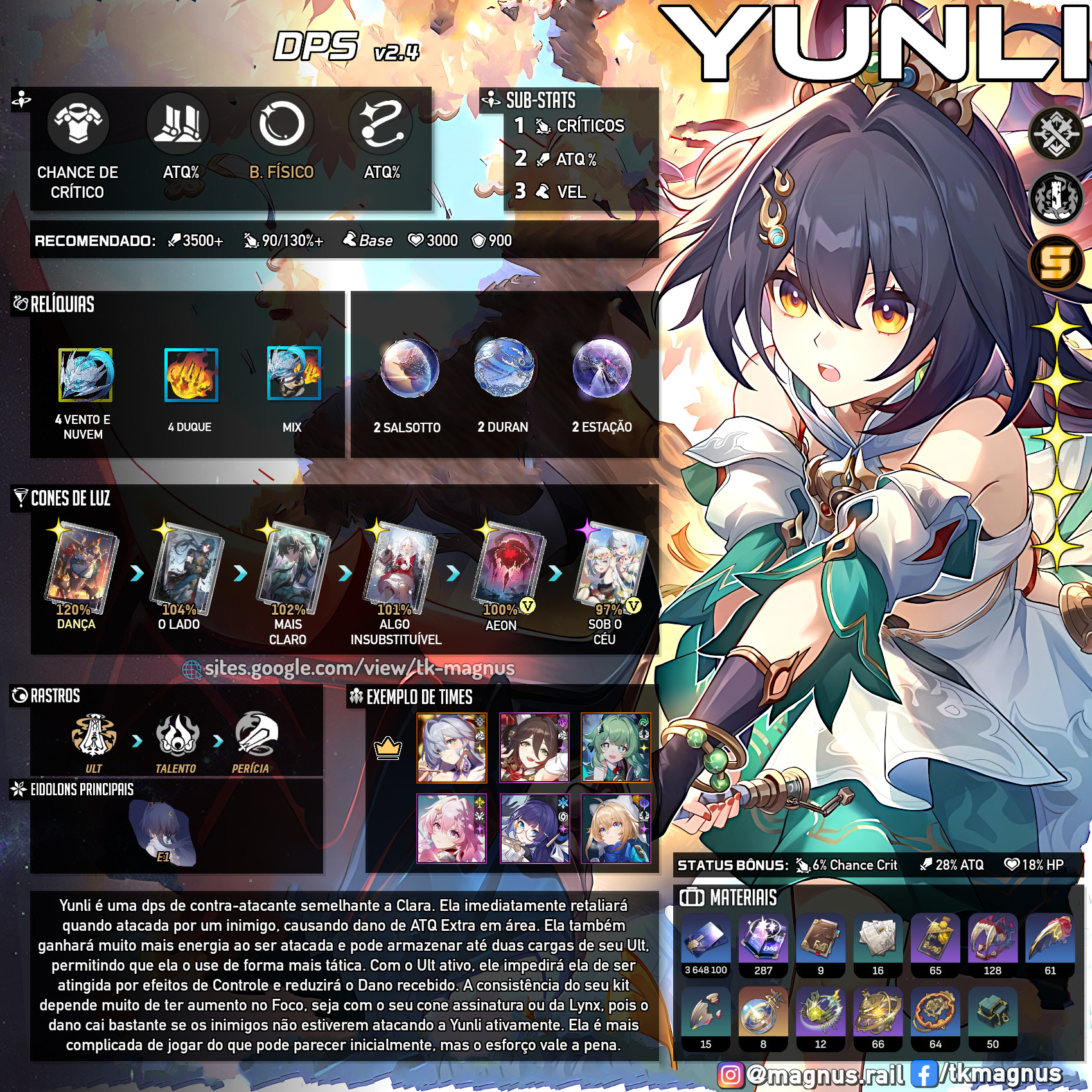 🔥GUIA RÁPIDO da YUNLI - v2.4 Honkai: Star Rail | HoYoLAB