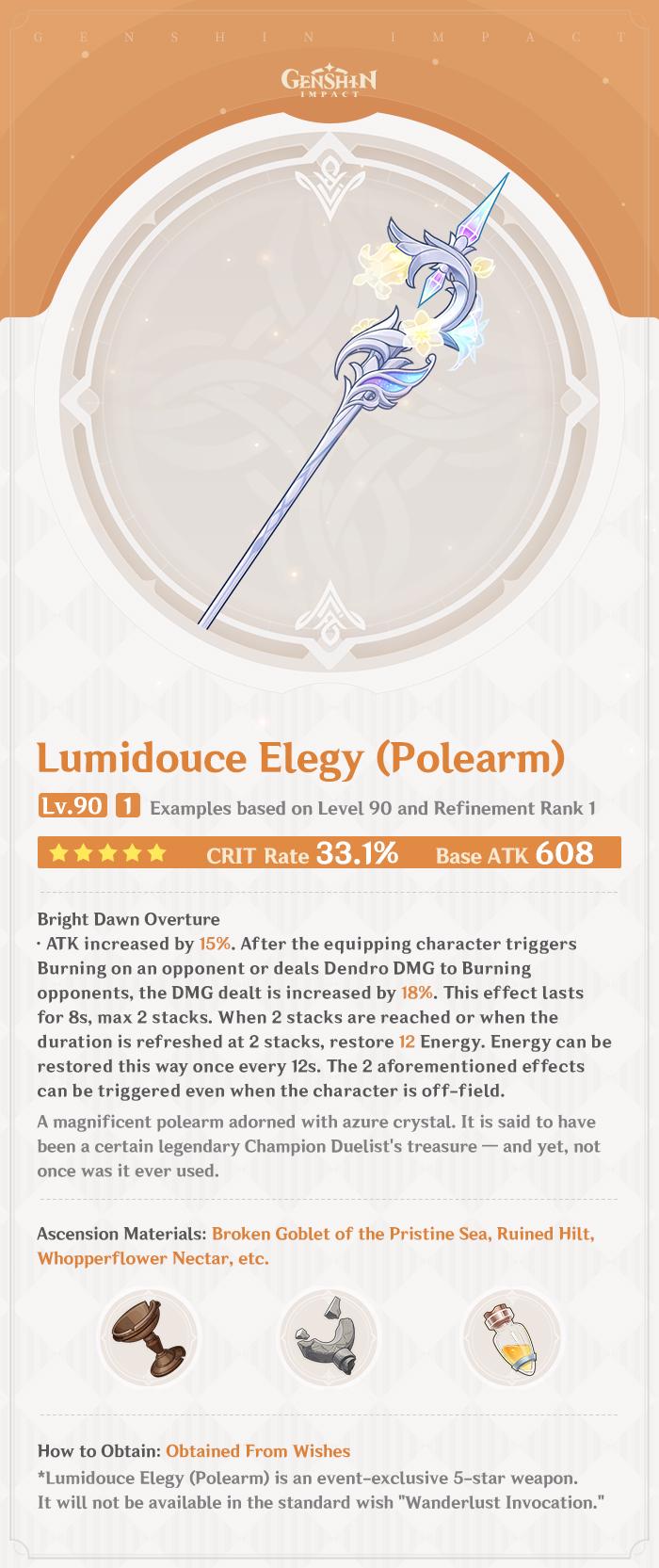 Lumidouce Elegy - Emilie's signature Genshin Impact | HoYoLAB