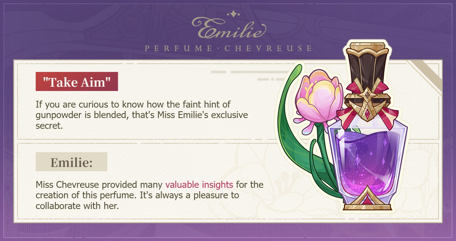 Emilie perfume web event Genshin Impact | HoYoLAB