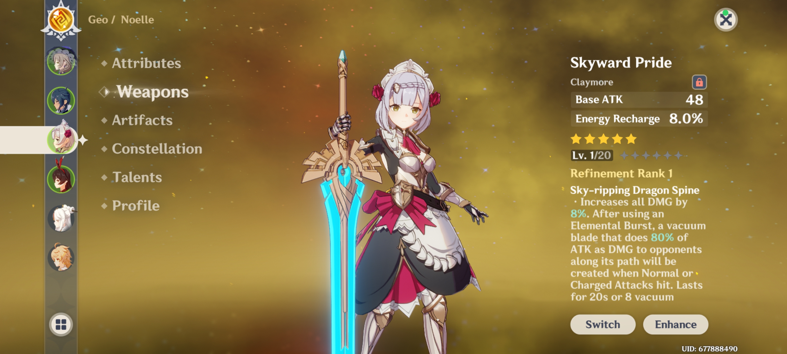 my first five star weapon :3 Genshin Impact | HoYoLAB