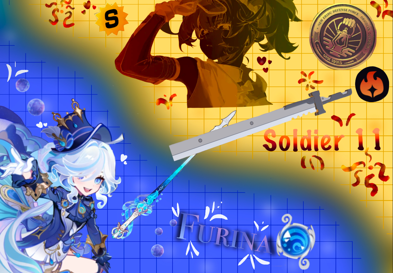Furina and soldier 11 screen background Zenless Zone Zero | HoYoLAB