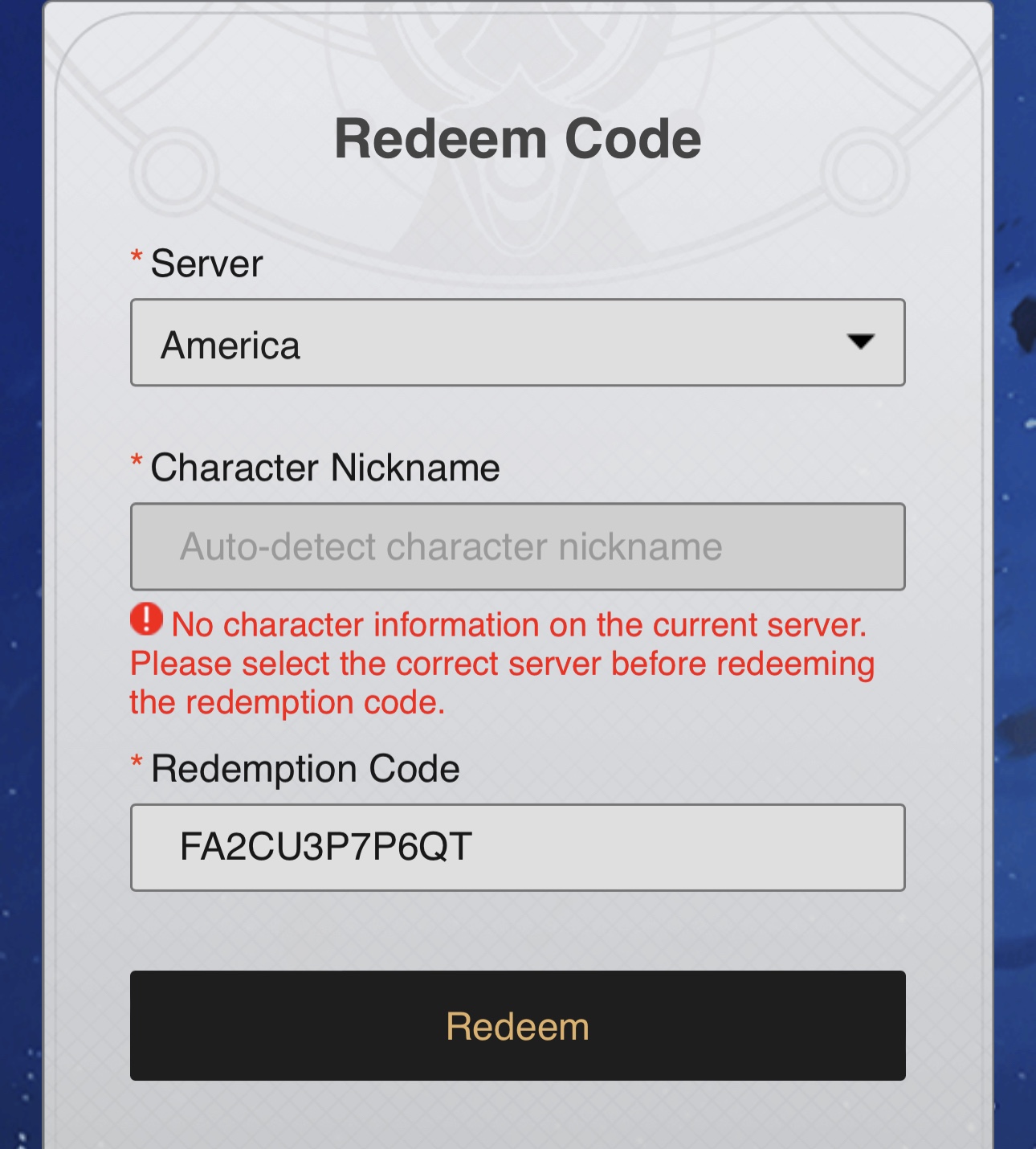 How do I be able to redeem Hsr codes with a Game Center account? Honkai ...
