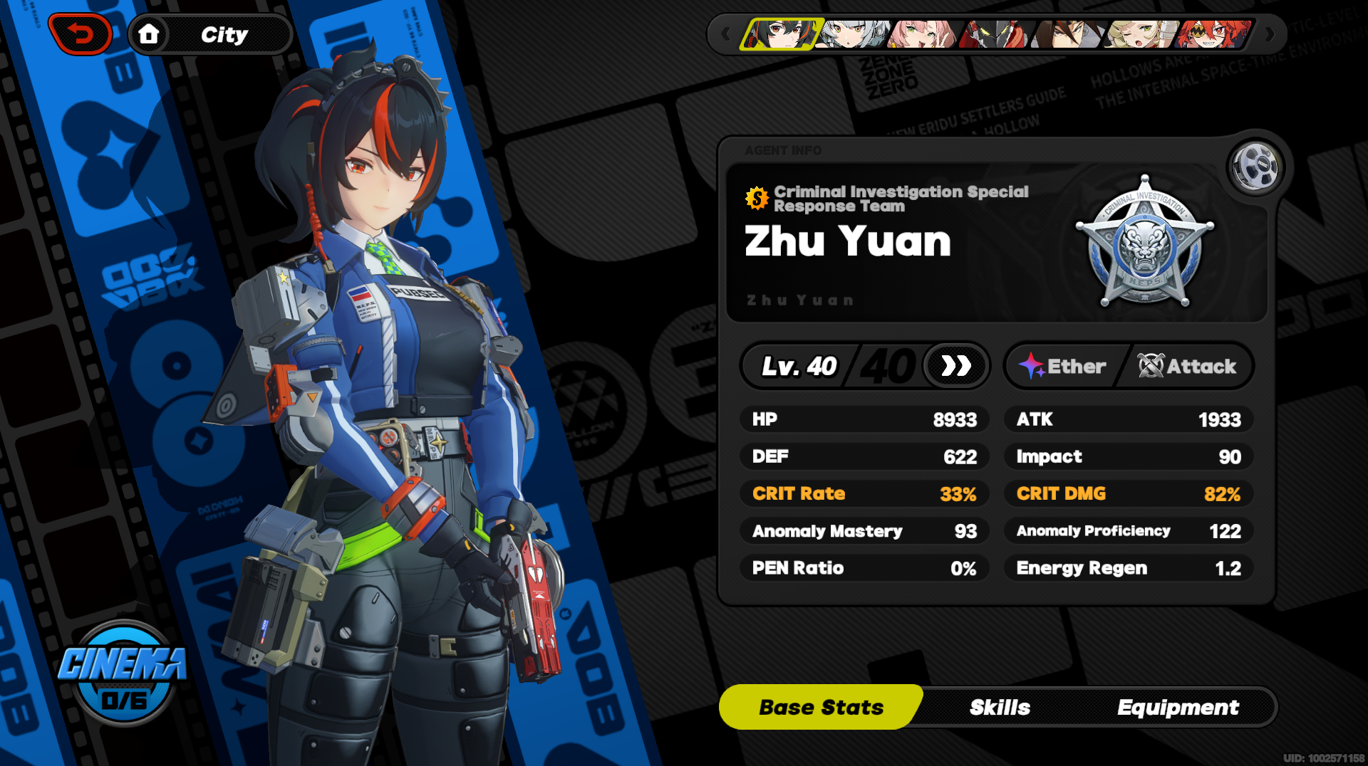 Zhu yuan build, just gotta grind her levels and skills more Zenless ...