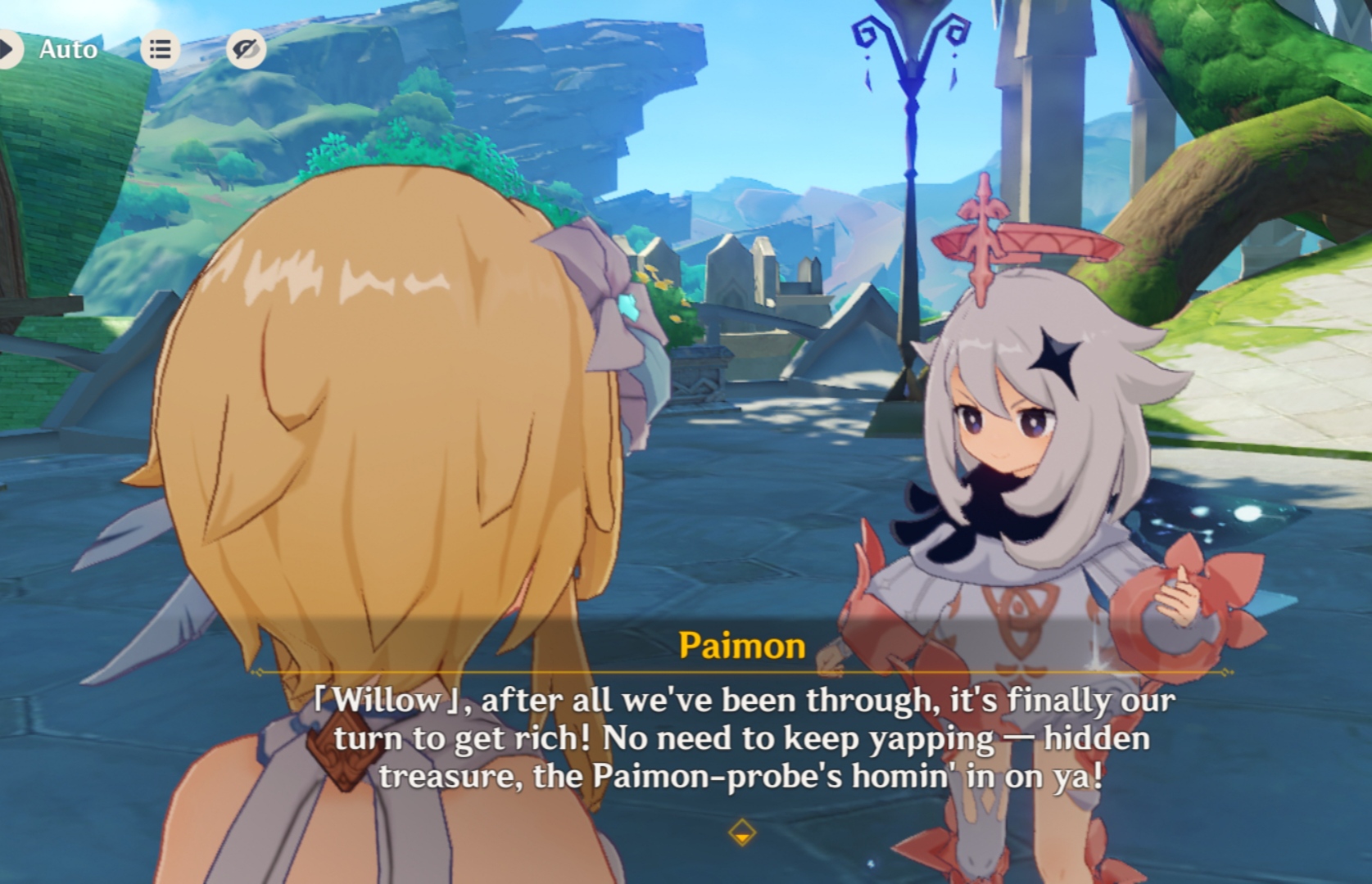 Paimon really said "Stop Yapping" while she the one who yapping Genshin ...