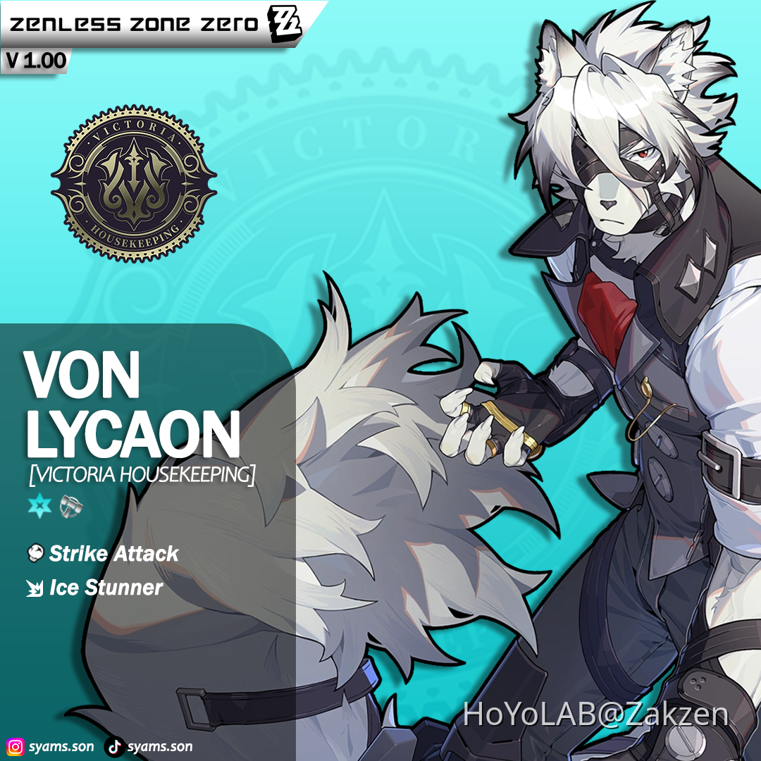[ZZZ 1.00] Von Lycaon | High Ice Stunner Zenless Zone Zero | HoYoLAB