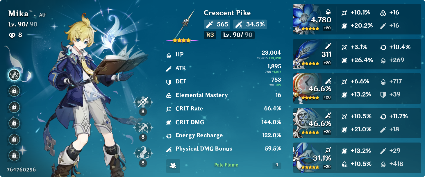 My current DPS Mika build!! Genshin Impact | HoYoLAB