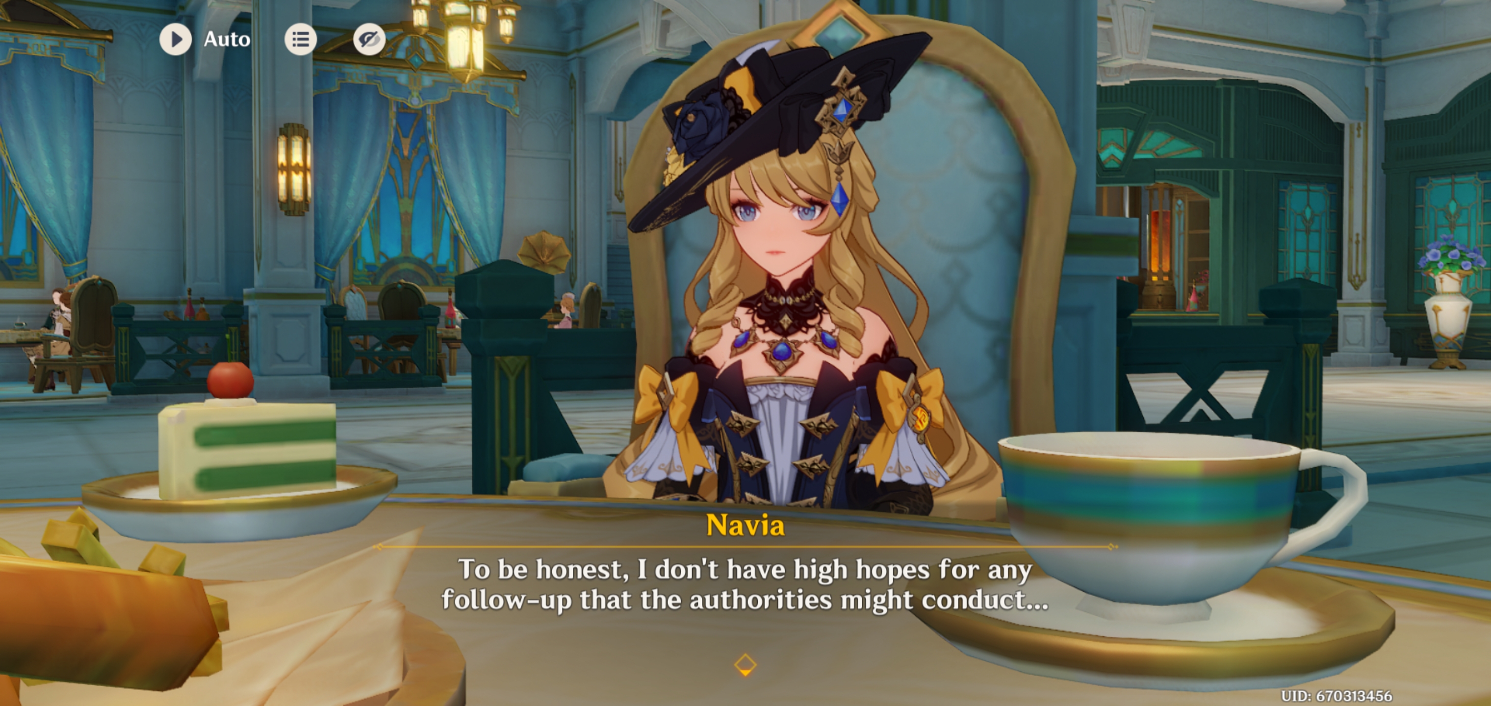 Navia really likes her Fonta huh...(the fact that paimon drank all that ...