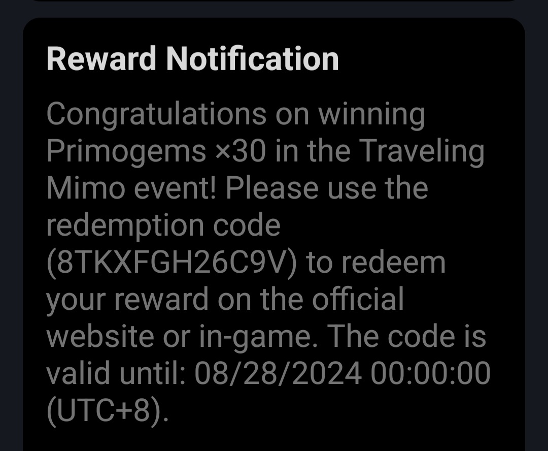 Mimo Code Genshin Impact | HoYoLAB