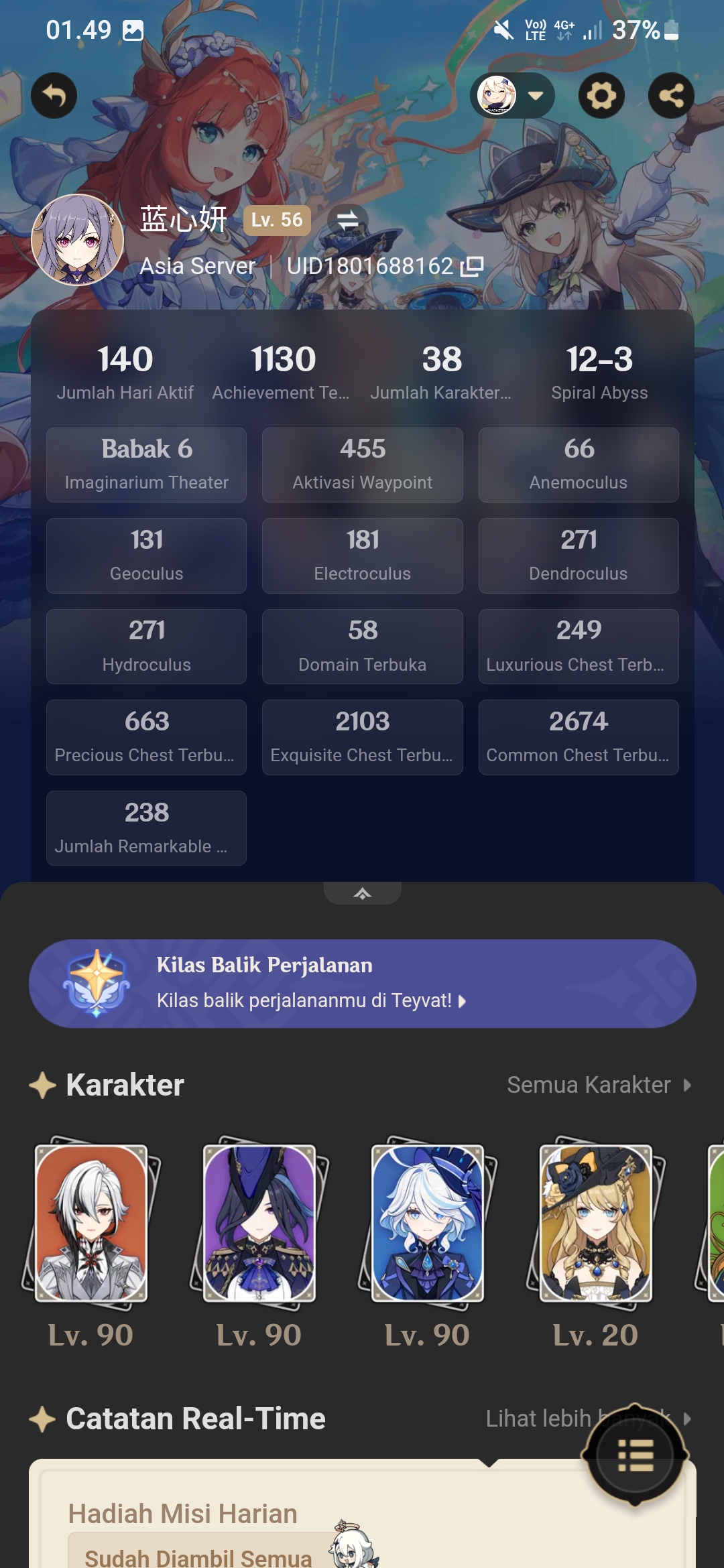 My 140 day's in tevyat, how about you Genshin Impact | HoYoLAB