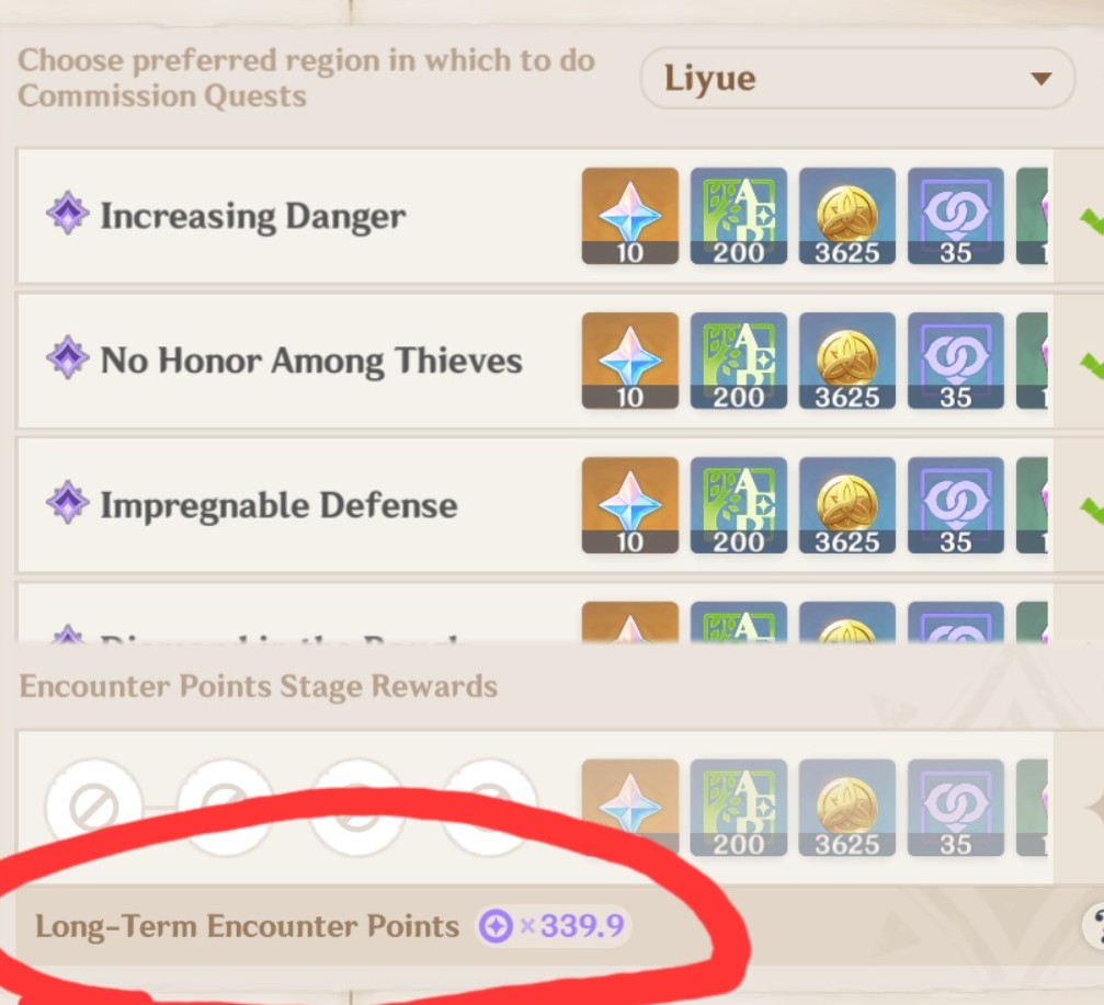 Long term encounter points? Genshin Impact | HoYoLAB