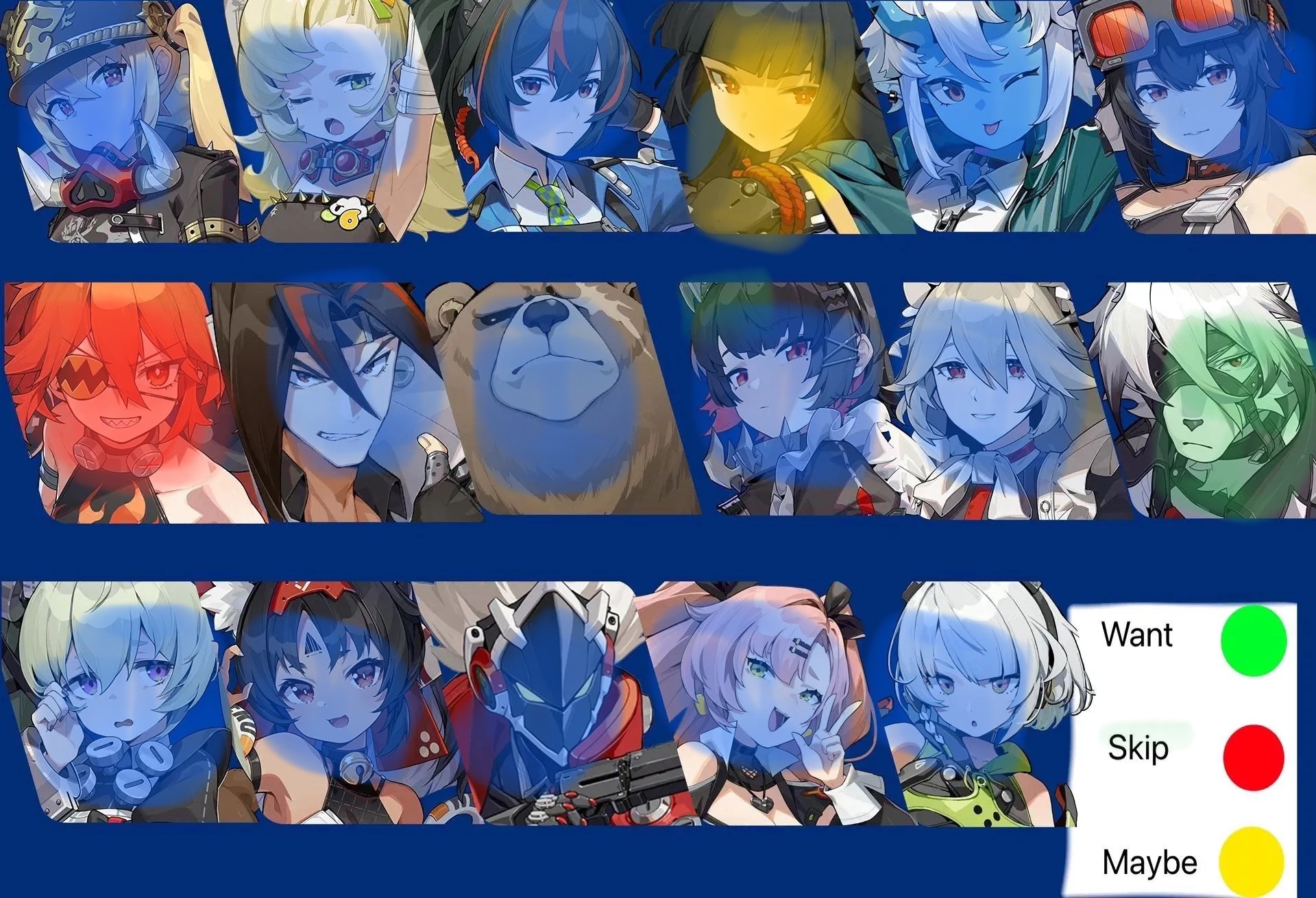 Want, skip, or have list Zenless Zone Zero | HoYoLAB