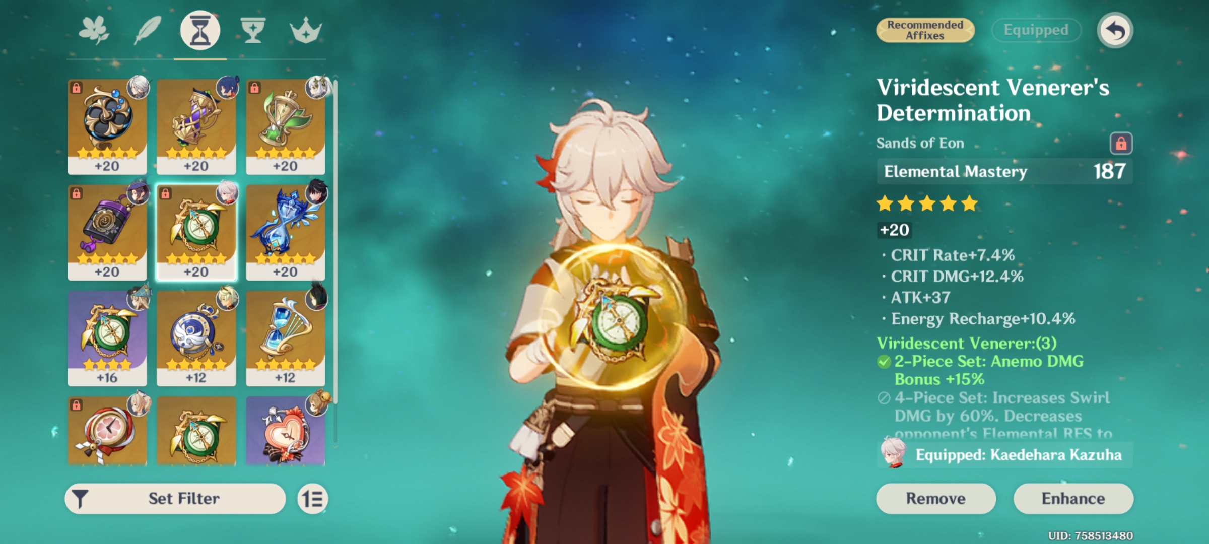 FINALLY GOOD KAZUHA ARTIFACTS Genshin Impact | HoYoLAB