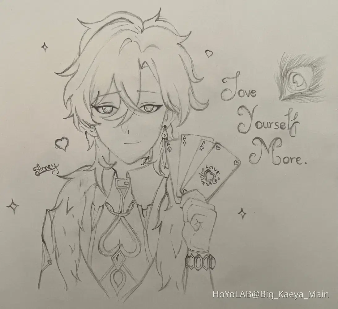 how to draw love yourself