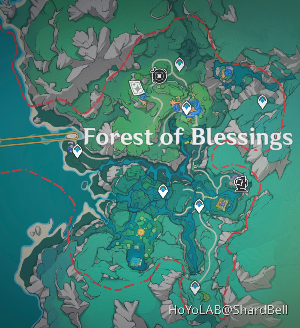 Summertime Scales Map Progression (Full Areas + Wallpapers) Genshin ...