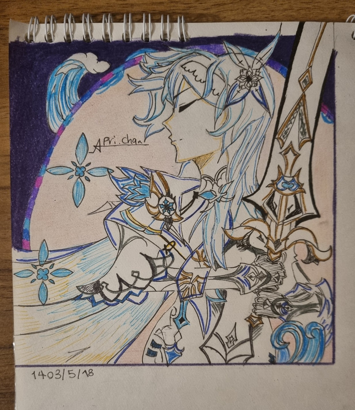 Eula drawing🩵 ️ Genshin Impact | HoYoLAB