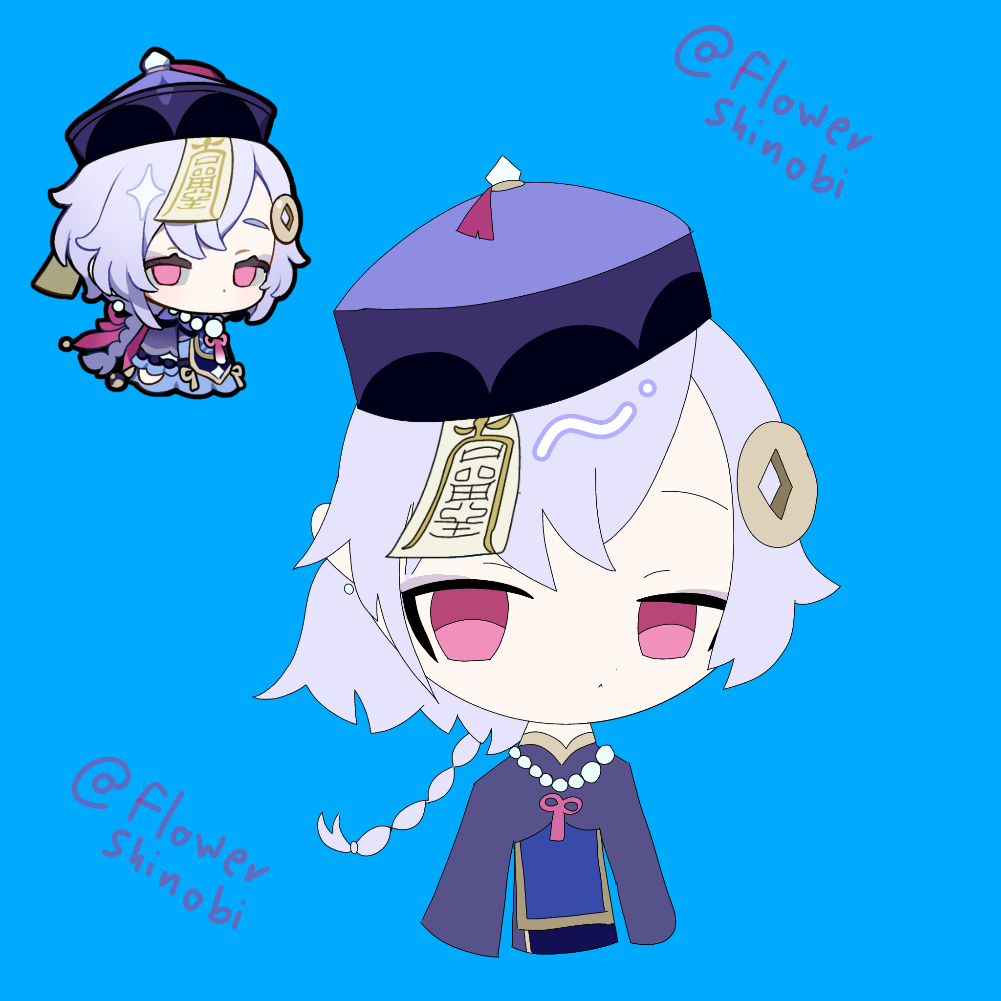 Qiqi fan badge but I put effort into it (Day 2) Genshin Impact | HoYoLAB