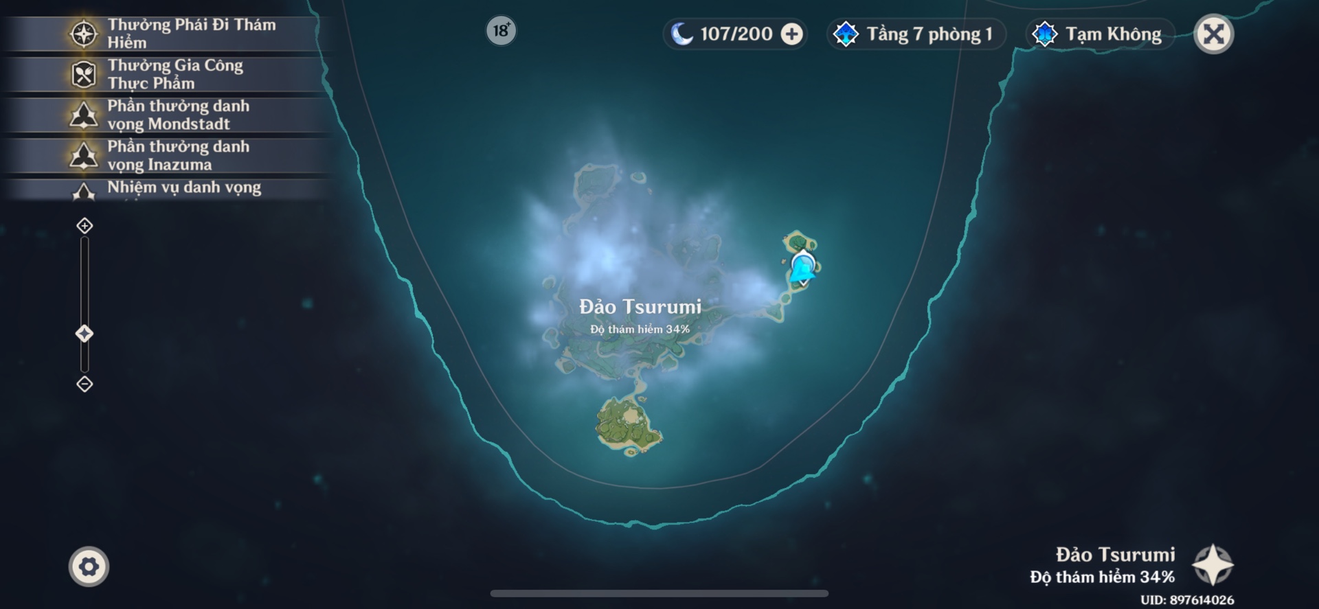 Mình hơi thắc mắc là ở đảo Tsurumi mình hoàn thành nhiệm vụ thoát sương ...