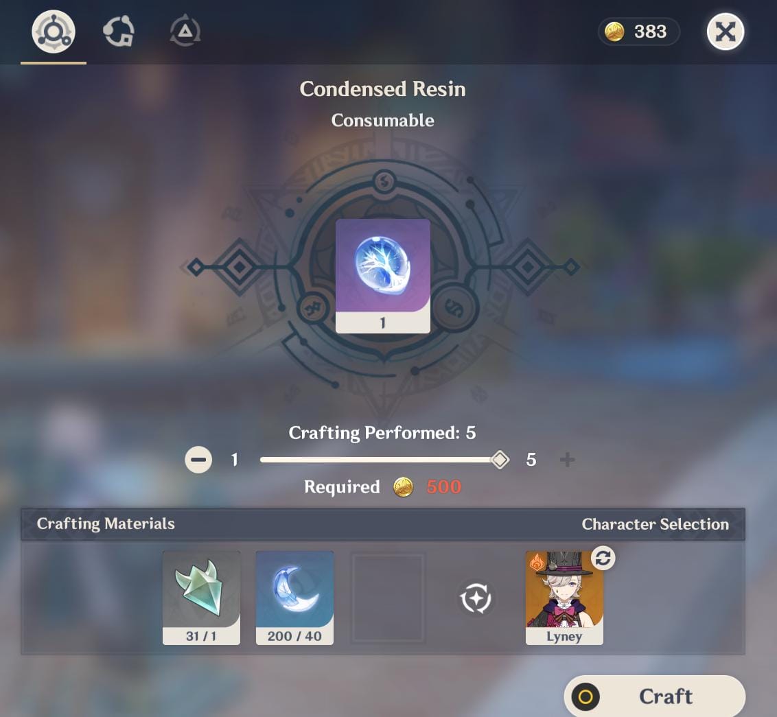 Can't even craft condensed resin :( Genshin Impact | HoYoLAB