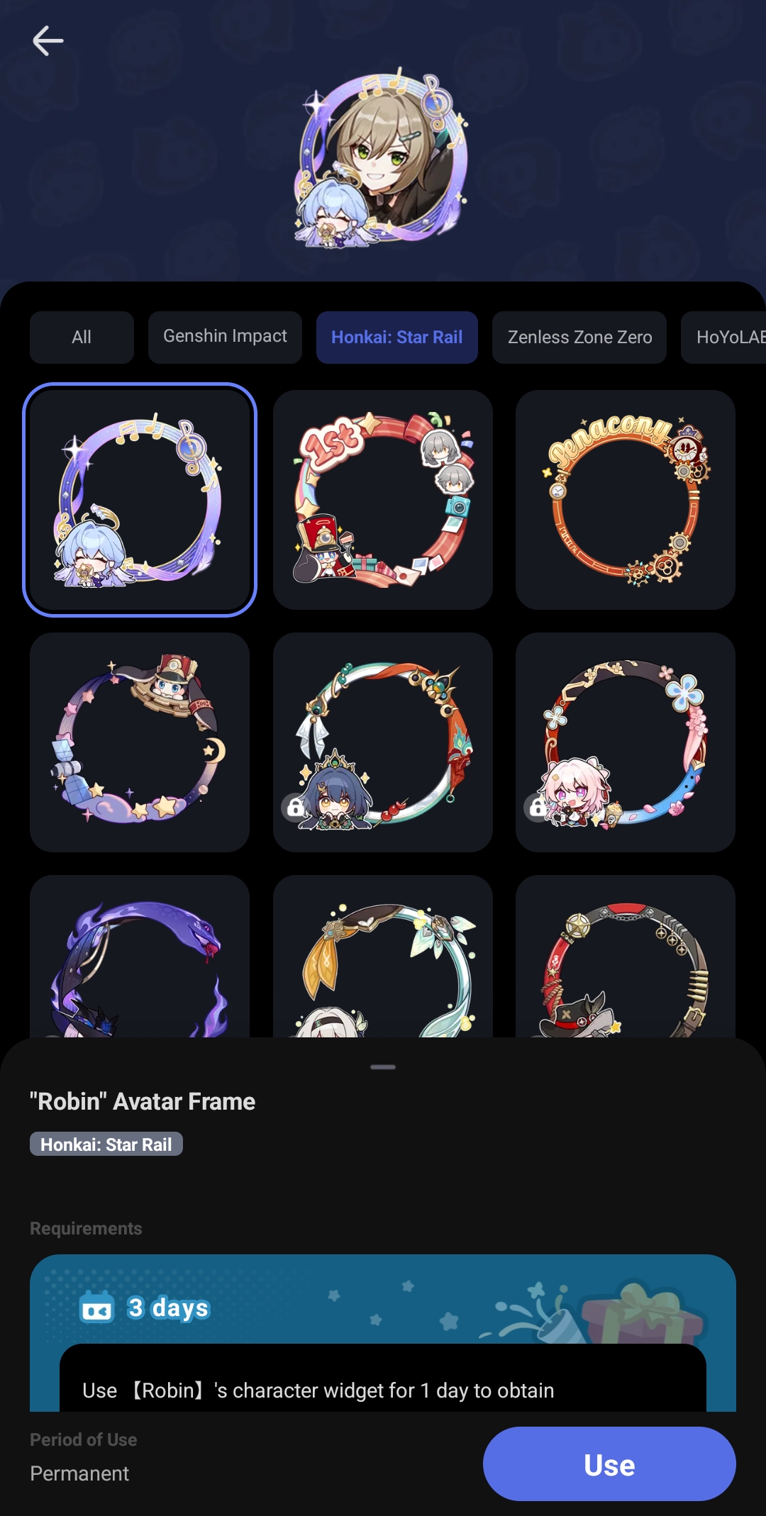 Permanent Robin Avatar Frame GET! Honkai: Star Rail | HoYoLAB