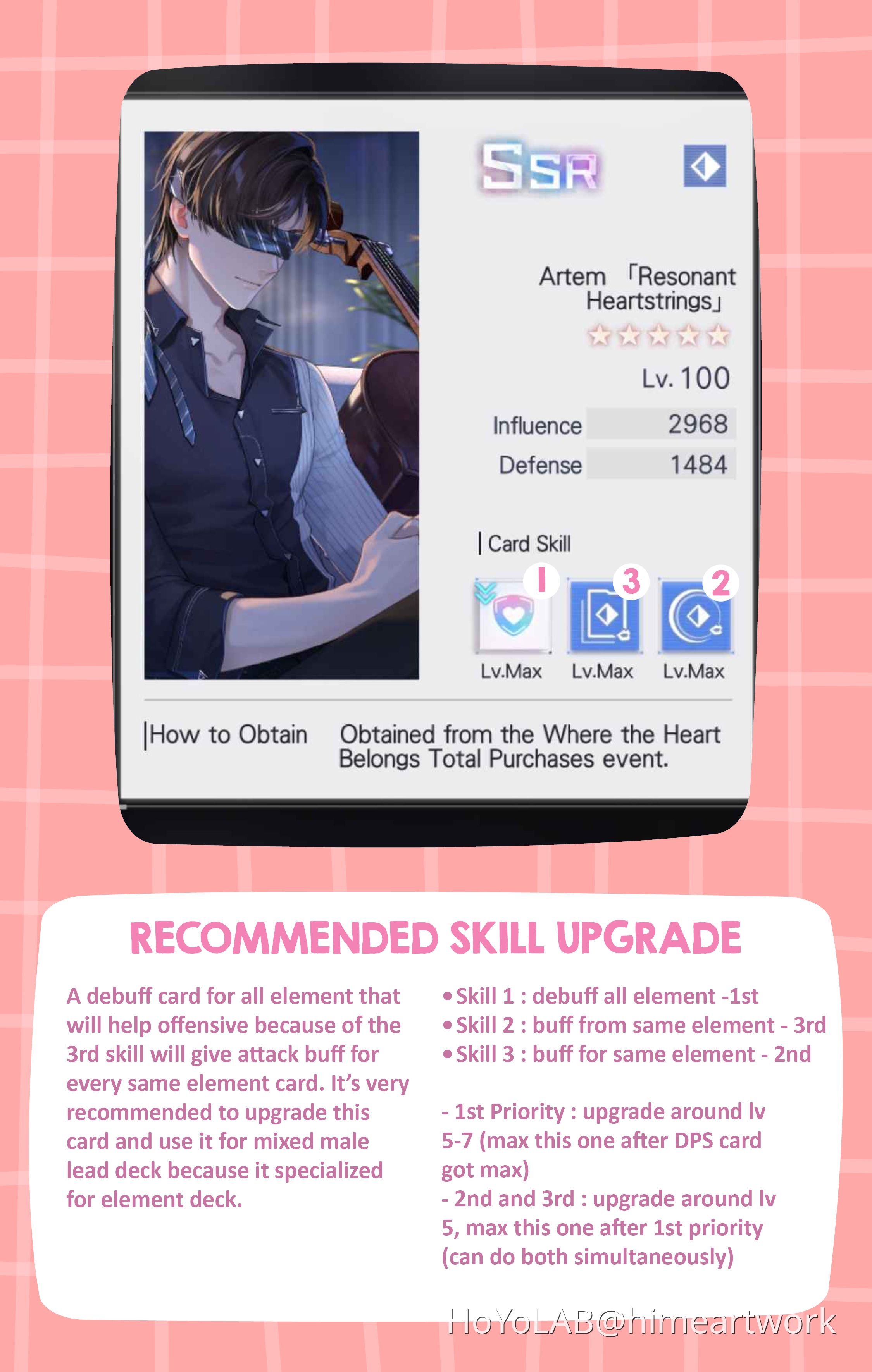Recommended Skill Upgrade Top up Card Resonant Heartstrings Tears of ...