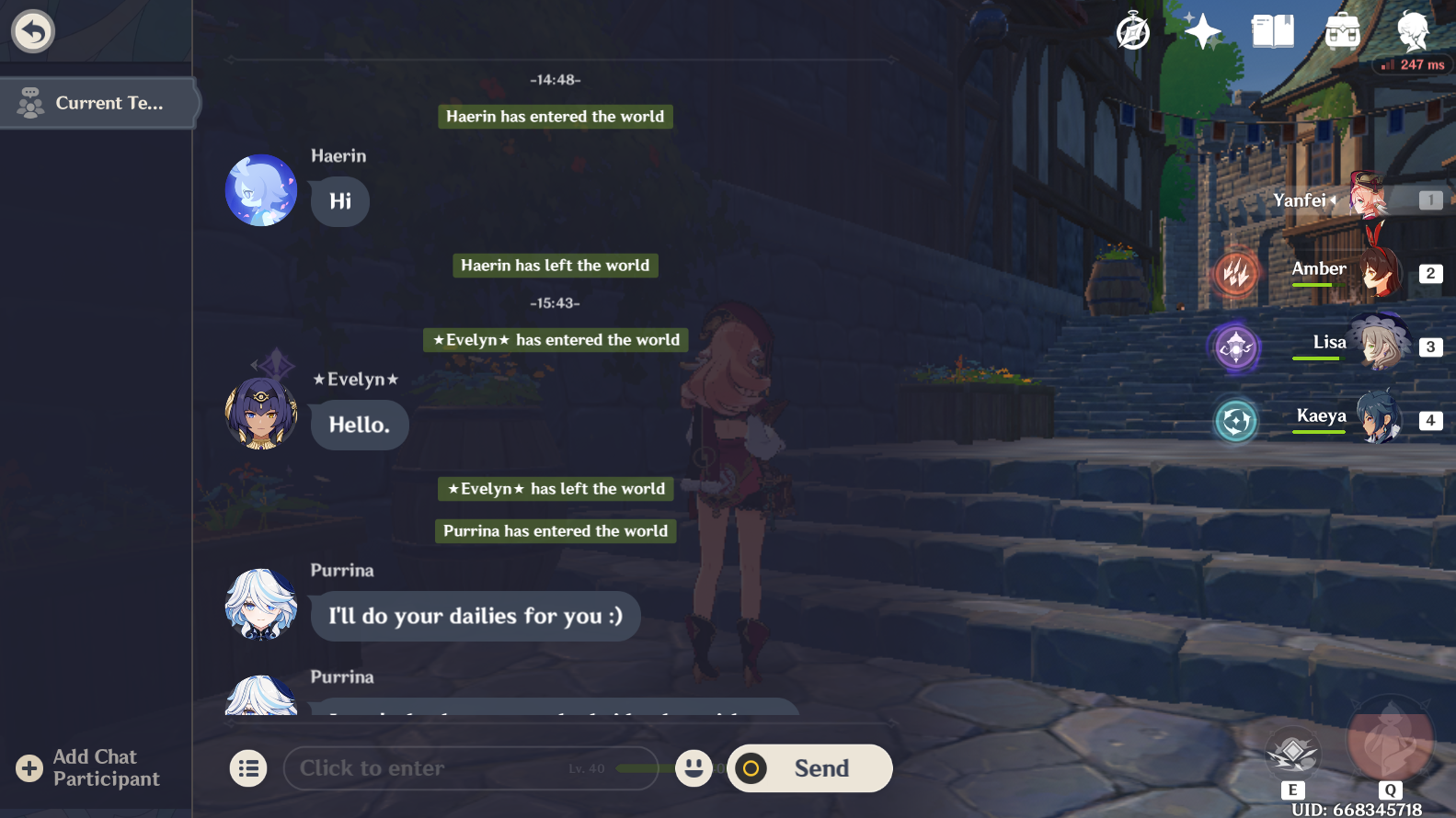 When you set your world on allow direct join and go afk- Genshin Impact ...