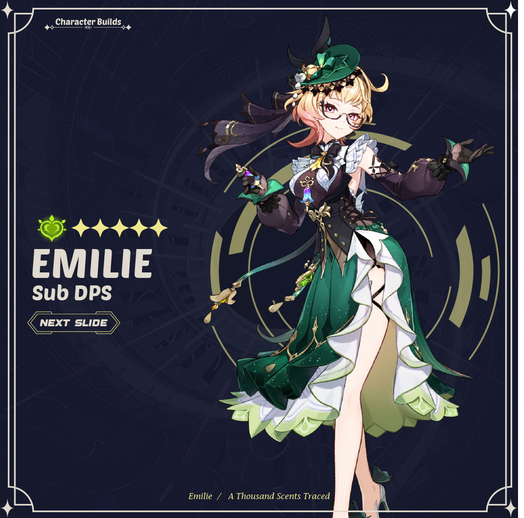 Character Build: Emilie Sub DPS - Panduan Emilie Versi 4.8 Genshin ...