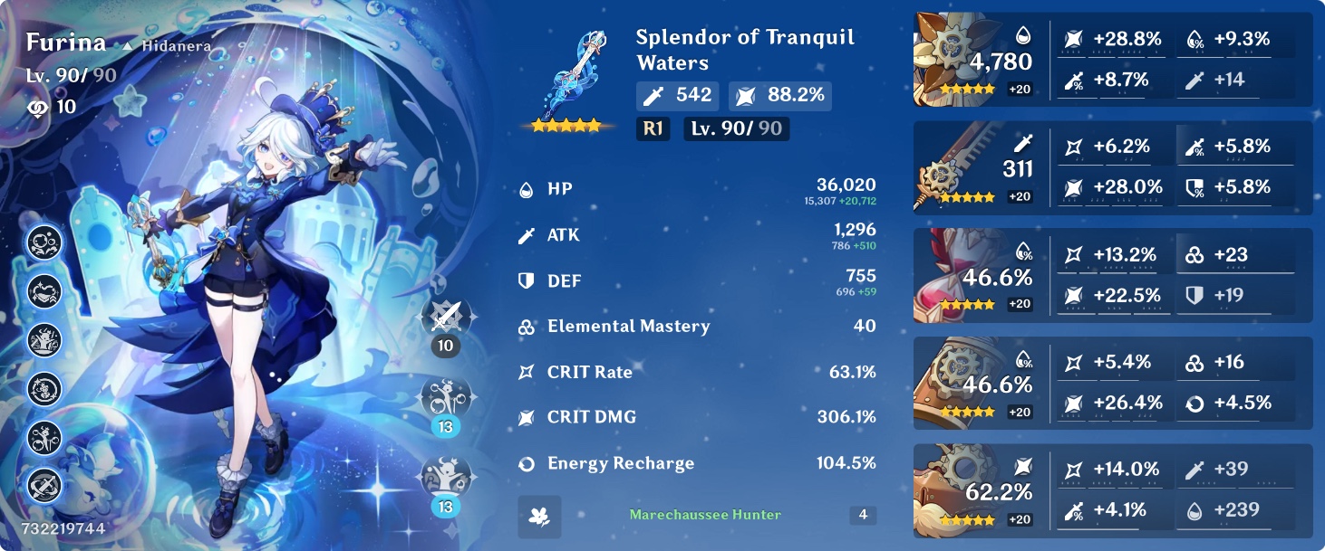 Furina showcase Genshin Impact | HoYoLAB