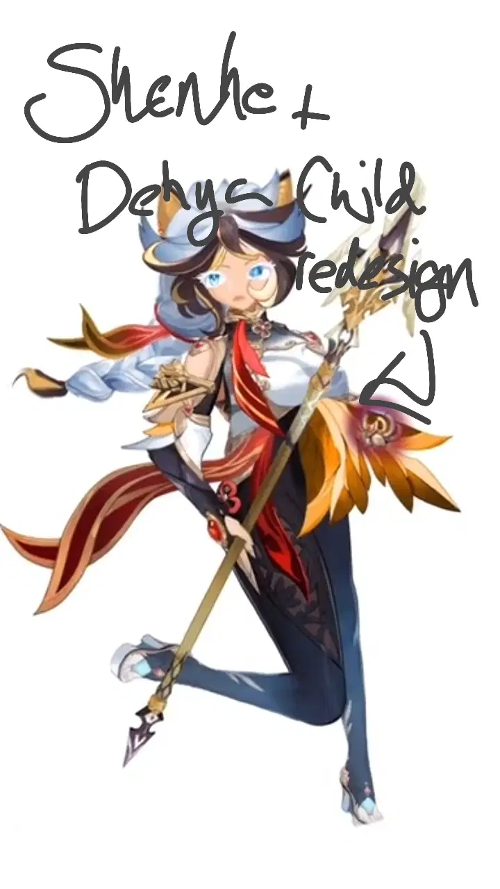 shenhe x dehya child redesign (for those who can't read the description ...