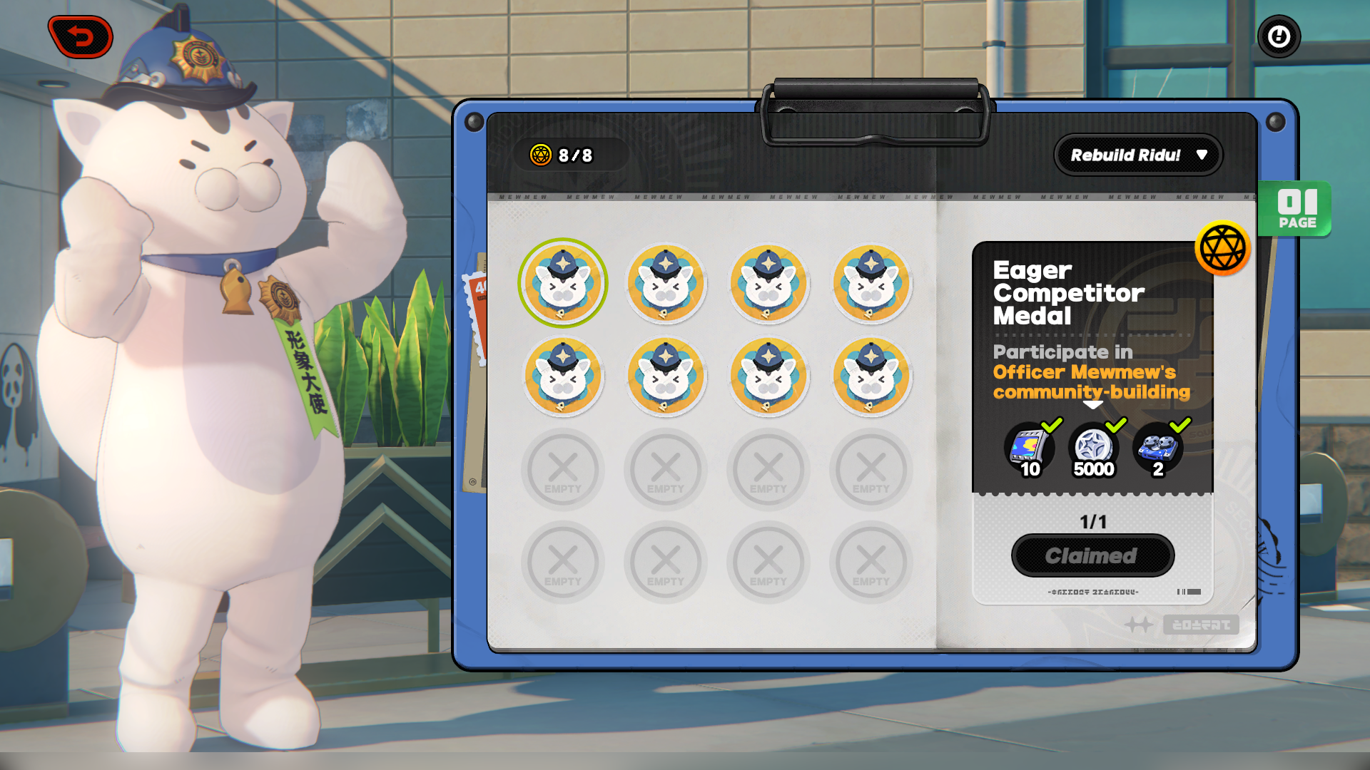 [ZZZ 1.1] How to Get All Medals for Officer Mewmew (Rebuild Ridu!) Zenless Zone Zero | HoYoLAB